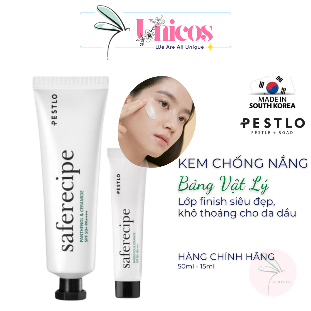 Kem Chống Nắng PESTLO Safe Recipe Sun Essence SPF50 PA++++ Dòng Vật Lý ...