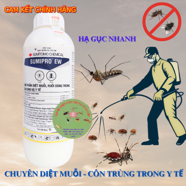 (Chính hãng) Thuốc diệt muỗi, diệt ruồi SUMIPRO EW 1 lít - hạ gục nhanh ...
