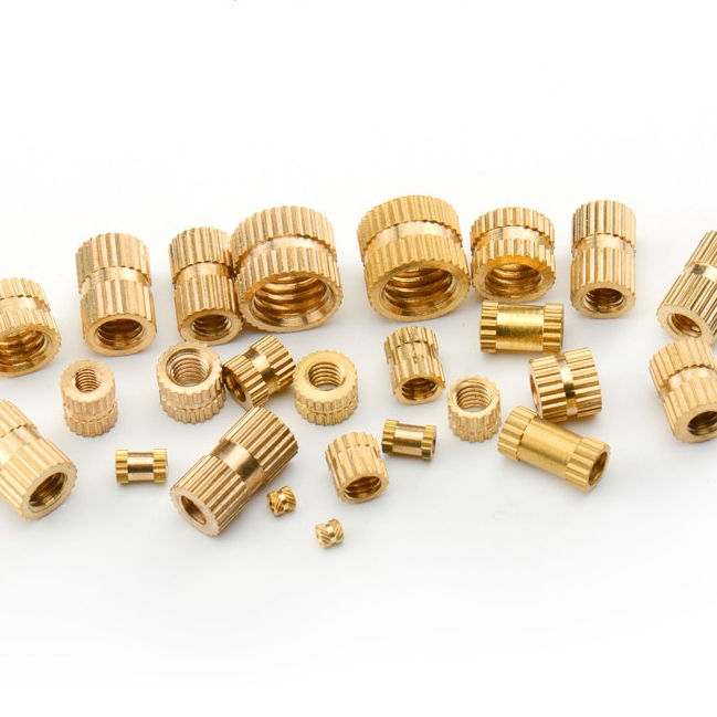 Ốc cấy M2, M3, M4 các loại ren trong bằng đồng rãnh chèn nhựa hoặc gỗ ...