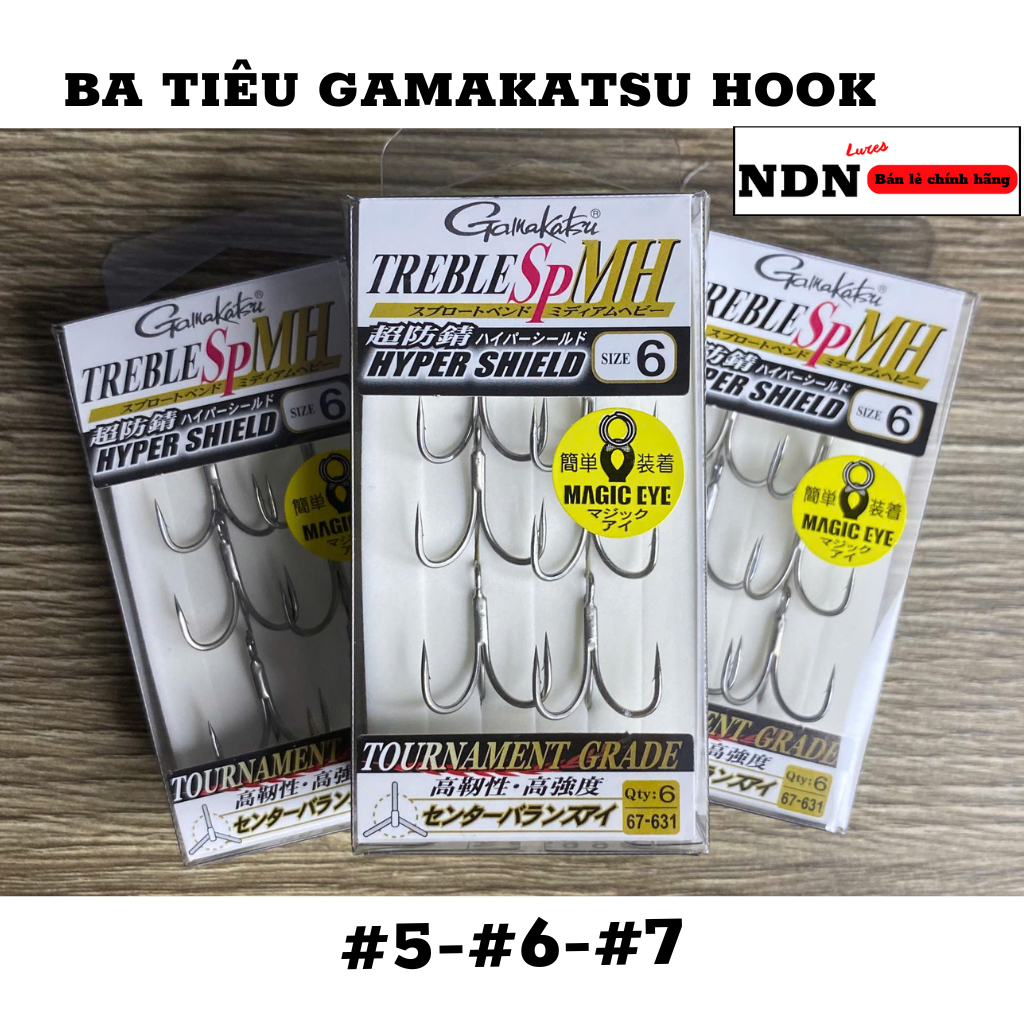 LƯỠI CÂU CÁ GAMAKATSU HOOK TREBLE RB/MH Lưỡi Ba Tiêu số #5 #6 #7 | Shopee Việt Nam