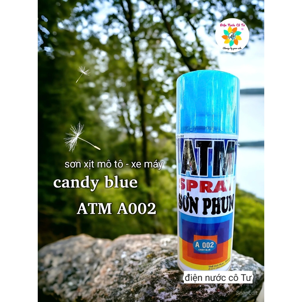 Sơn Xịt Xe Máy Xe Mô Tô Màu Candy Blue ATM A002 (Candy Blue) | Shopee ...