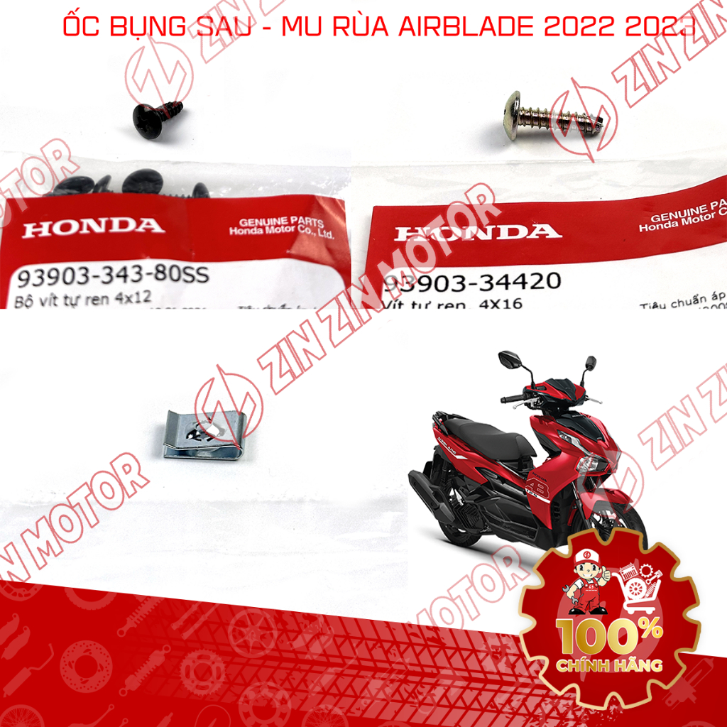 Bộ Ốc Dàn Áo, Vít, Đai Ốc Bắt Ốp Sườn Thân Sau AB 2022 2023+, AB 160 ...