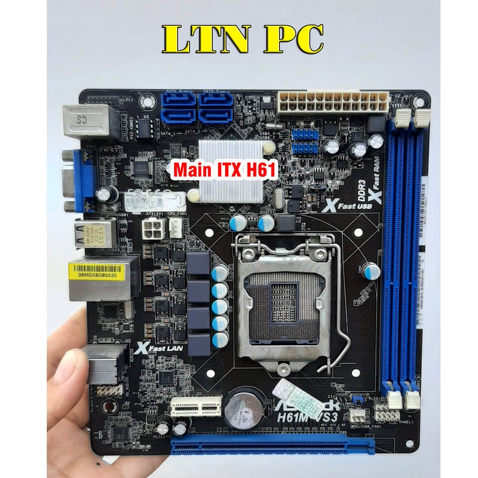 Main Mini ITX H61,H81, H110 Hàng chính hãng có kèm (Fe) chắn đầy đủ bảo hàng 1 tháng ( 1 đổi 1 ...