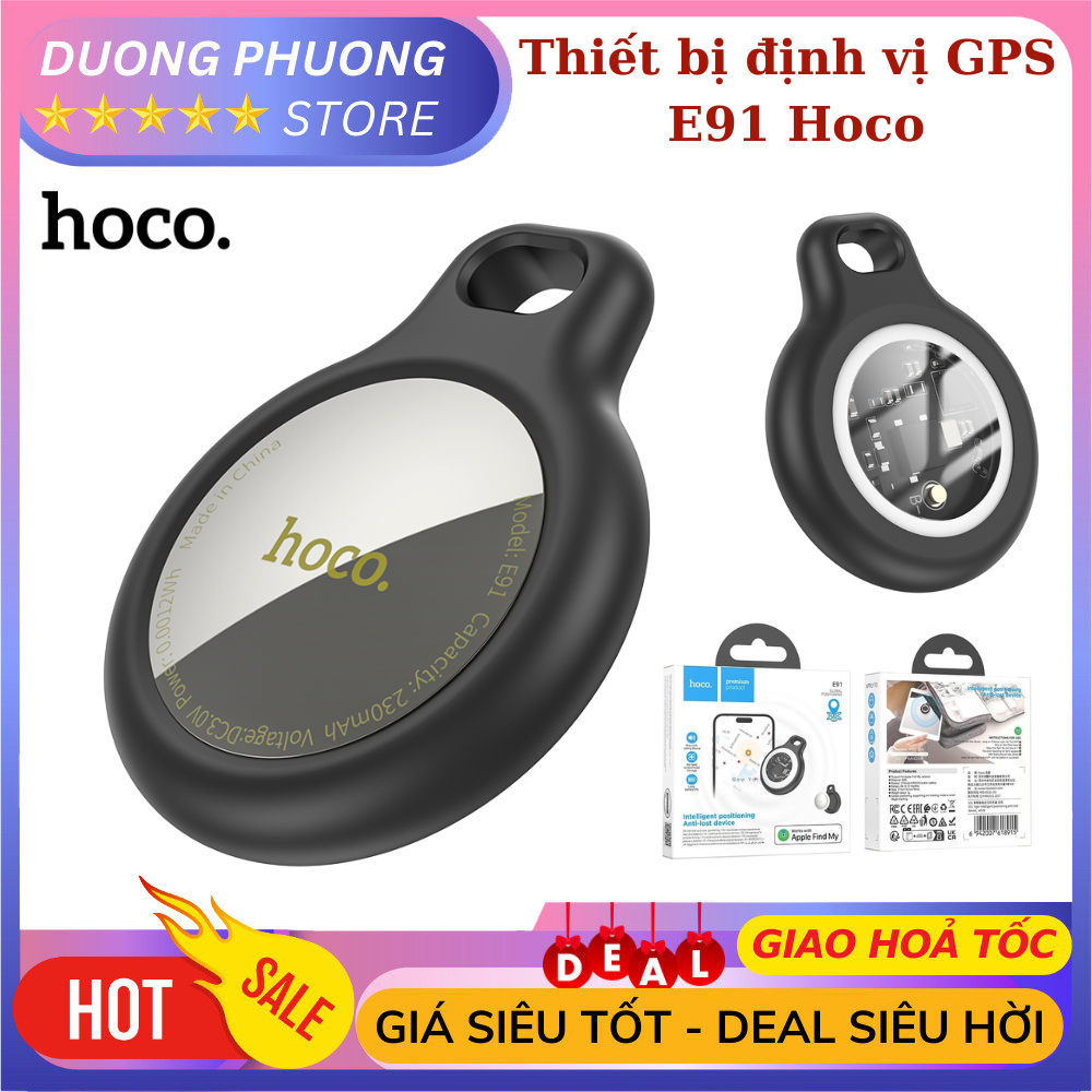 Thiết bị định vị HOCO GPS E91 mini - Định vị xe máy, ô tô, trẻ em, đồ đạc, thú cưng - Nhỏ gọn ...