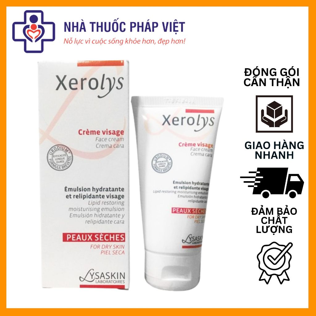 (Chính Hãng) KEM DƯỠNG ẨM DA MẶT -XEROLYS CREAM VISAGE 50ML. | Shopee ...