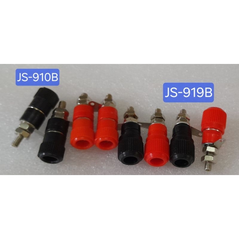 Jack rắc bắp chuối cái đỏ (đen) trụ cọc đầu nối dây JS-910B JS-919B M4 4mm | Shopee Việt Nam