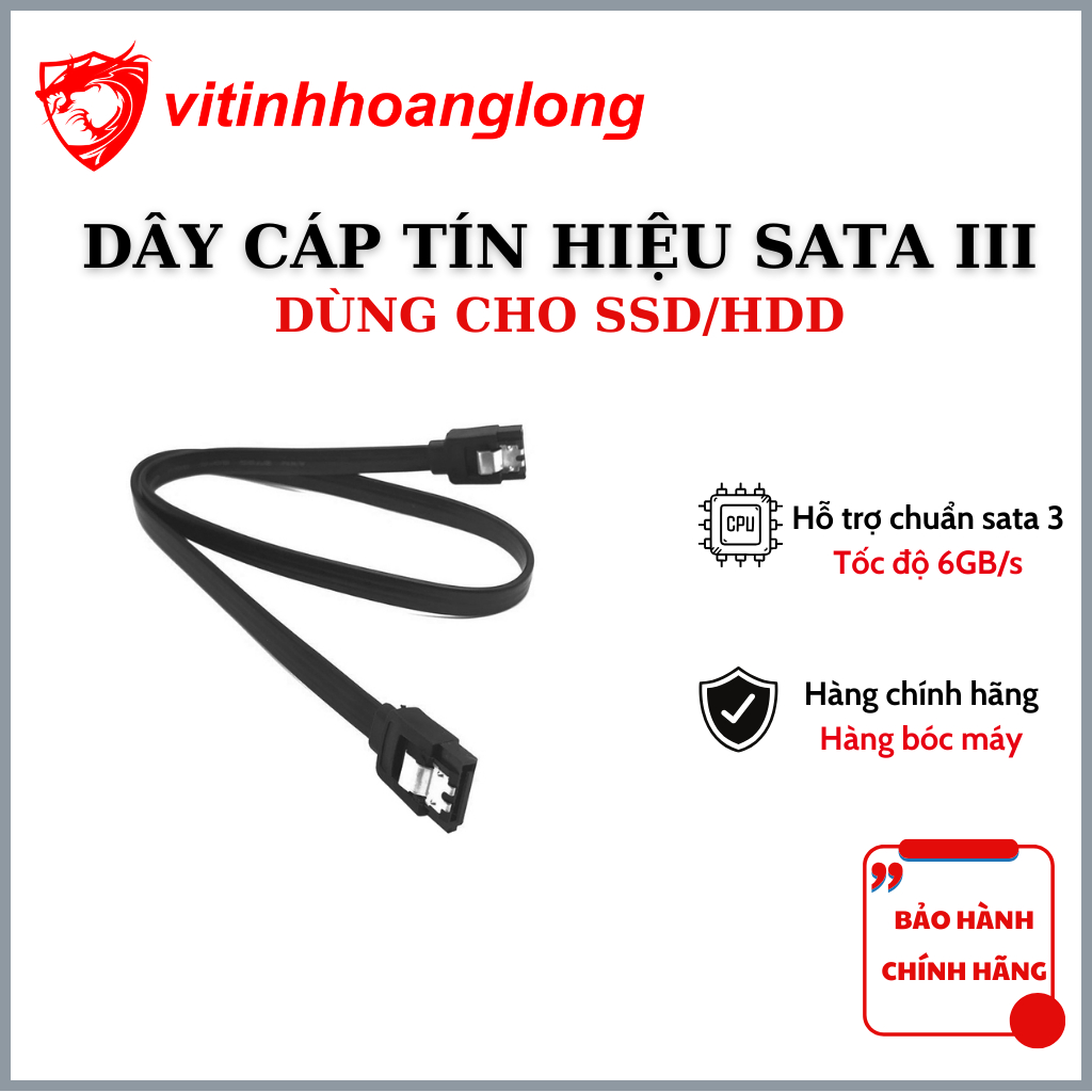 Dây Cáp Sata 3 6Gb/s Dùng Cho SSD | HDD - Hàng Theo Main Chính Hãng ...