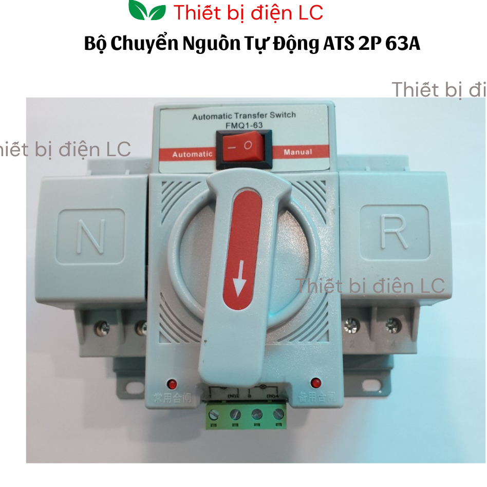 Bộ Chuyển Nguồn Tự Động ATS 2P 63A, cầu dao đảo chiều tự động ats 2p 63a,bộ đổi nguồn,thiết bị ...