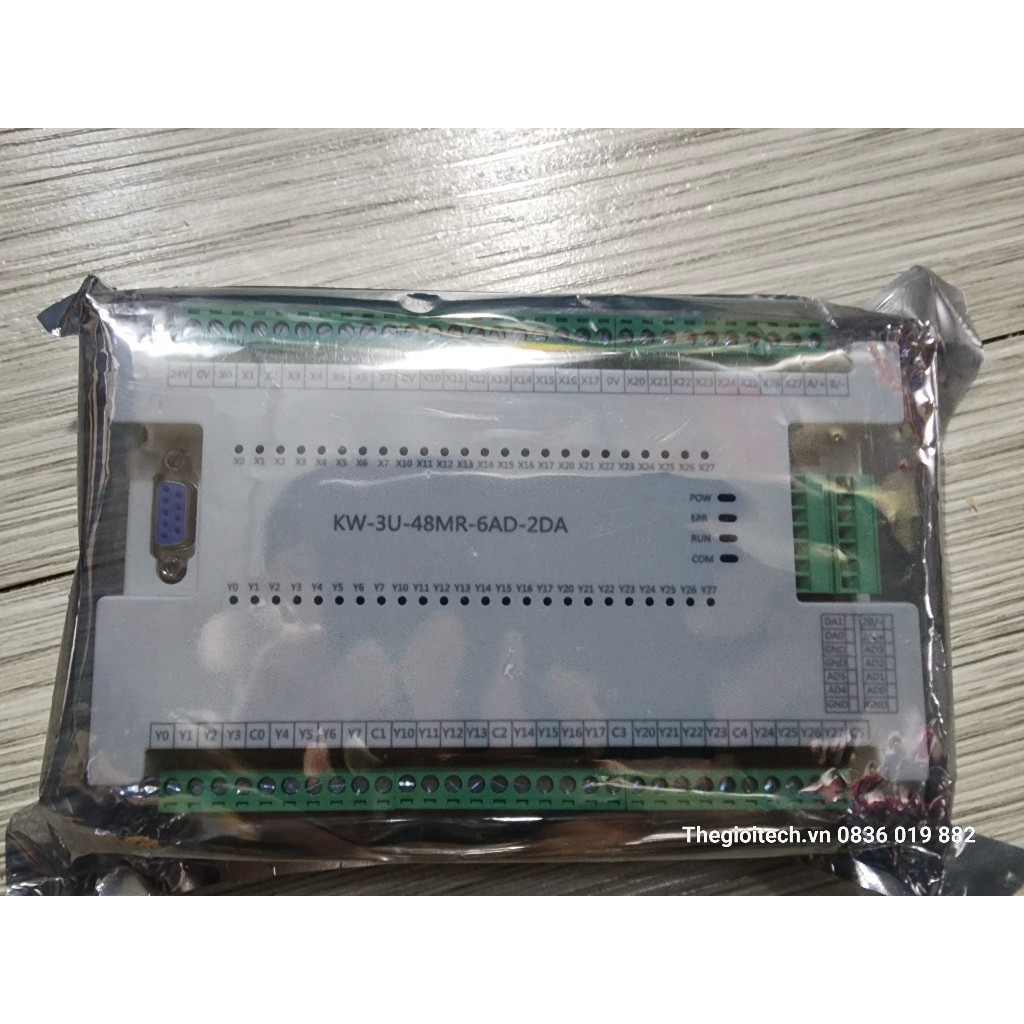 Bộ lập trình PLC Mitsubishi FX3U-48MR RS232 RS485 6AD 2DA ADPRW MODBUS ...