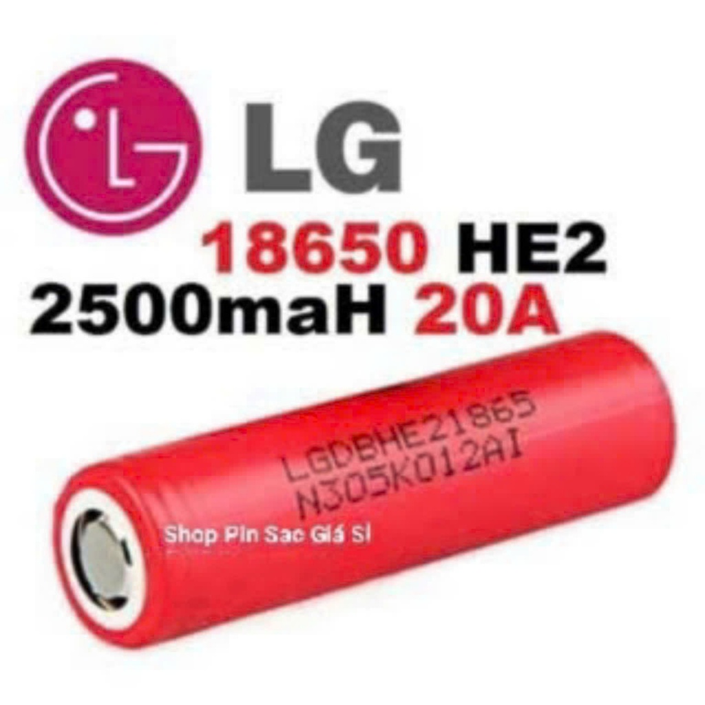 Pin 18650 LG HE2 2500mah Chính Hãng | Shopee Việt Nam
