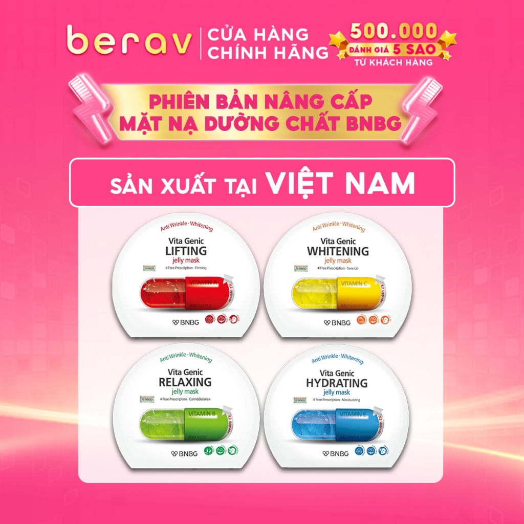 Combo MIX Mặt Nạ Giấy BNBG Vita Genic Jelly Mask 30ml x10ml - Made In ...