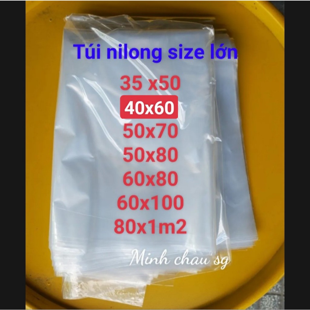 1KG Túi nilong dẻo mờ, bóng kiếng trong suốt bảo quản hàng hóa chăn màn ...