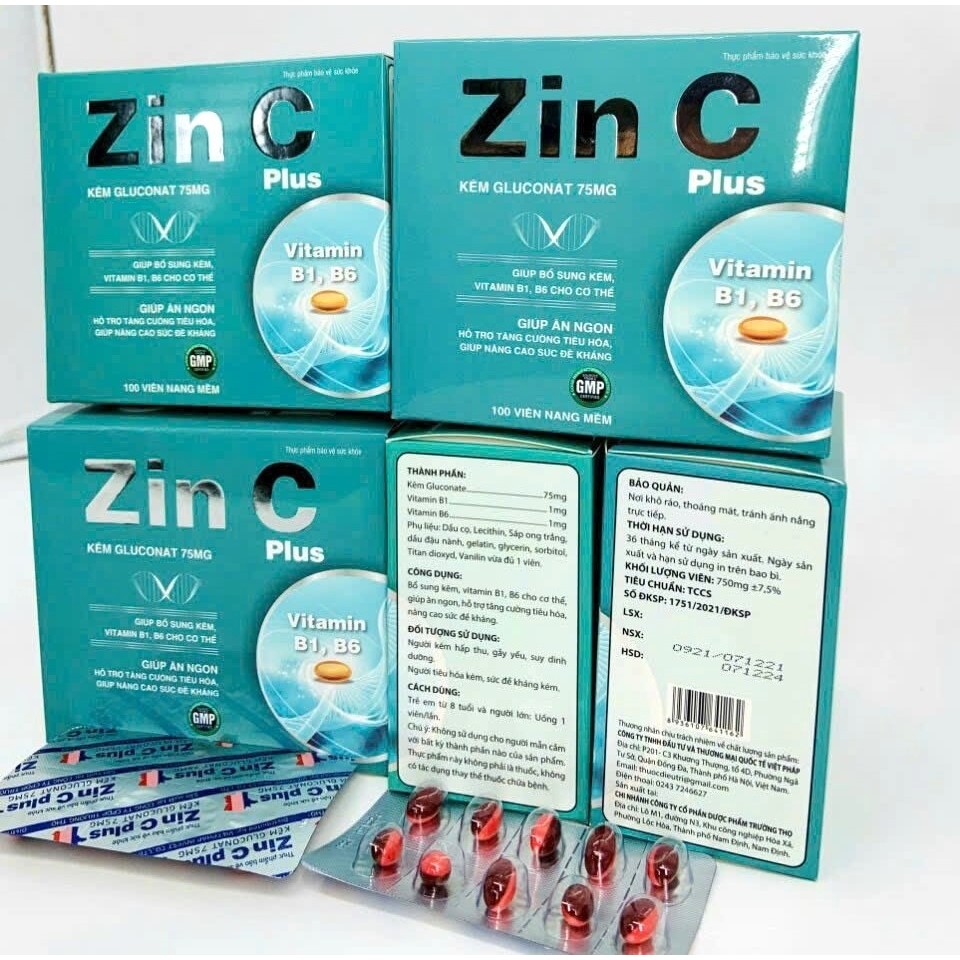 Zin c Plus zinc bổ sung kẽm, hỗ trợ ăn ngon, tăng cường sức khỏe, tăng ...
