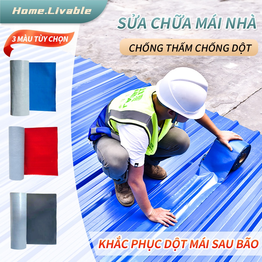 MÀNG CHỐNG THẤM PVC Khắc phục dột mái sau bão(YAGI) Miếng dán siêu dính ...