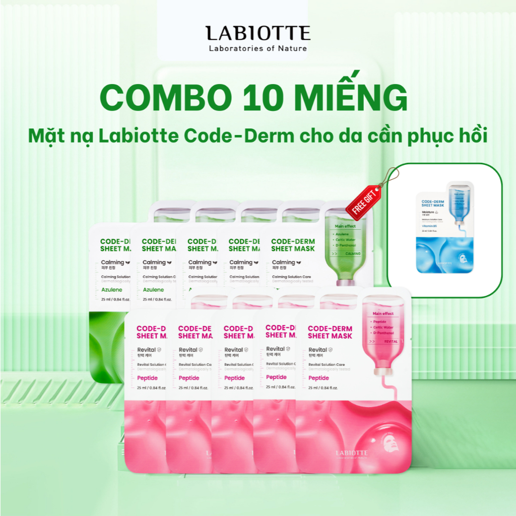 [COMBO PHỤC HỒI] COMBO 10 MIẾNG MẶT NẠ DƯỠNG DA LABIOTTE CHO DA CẦN PHỤC HỒI | Shopee Việt Nam
