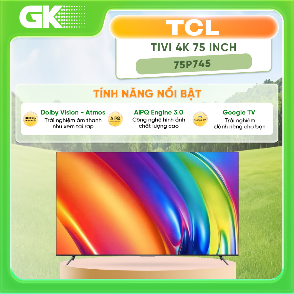 75P745 -TIVI TCL 75 Inch 4K{Miễn Phí Lắp TV Để Bàn HCM} | Shopee Việt Nam