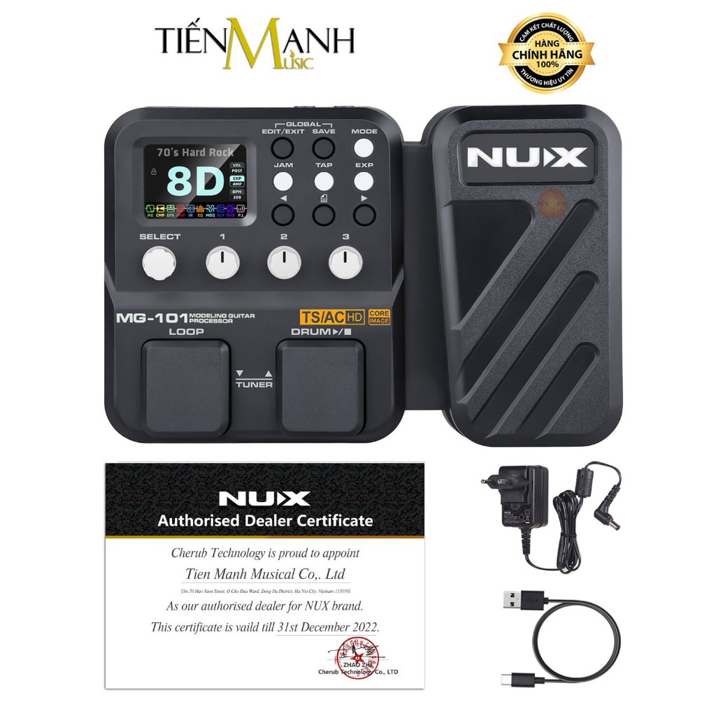 [Chính Hãng] Phơ Đàn Guitar Nux MG101 Multi Effects - Bàn Đạp Fuzz Pedals Modeling Processor MG ...