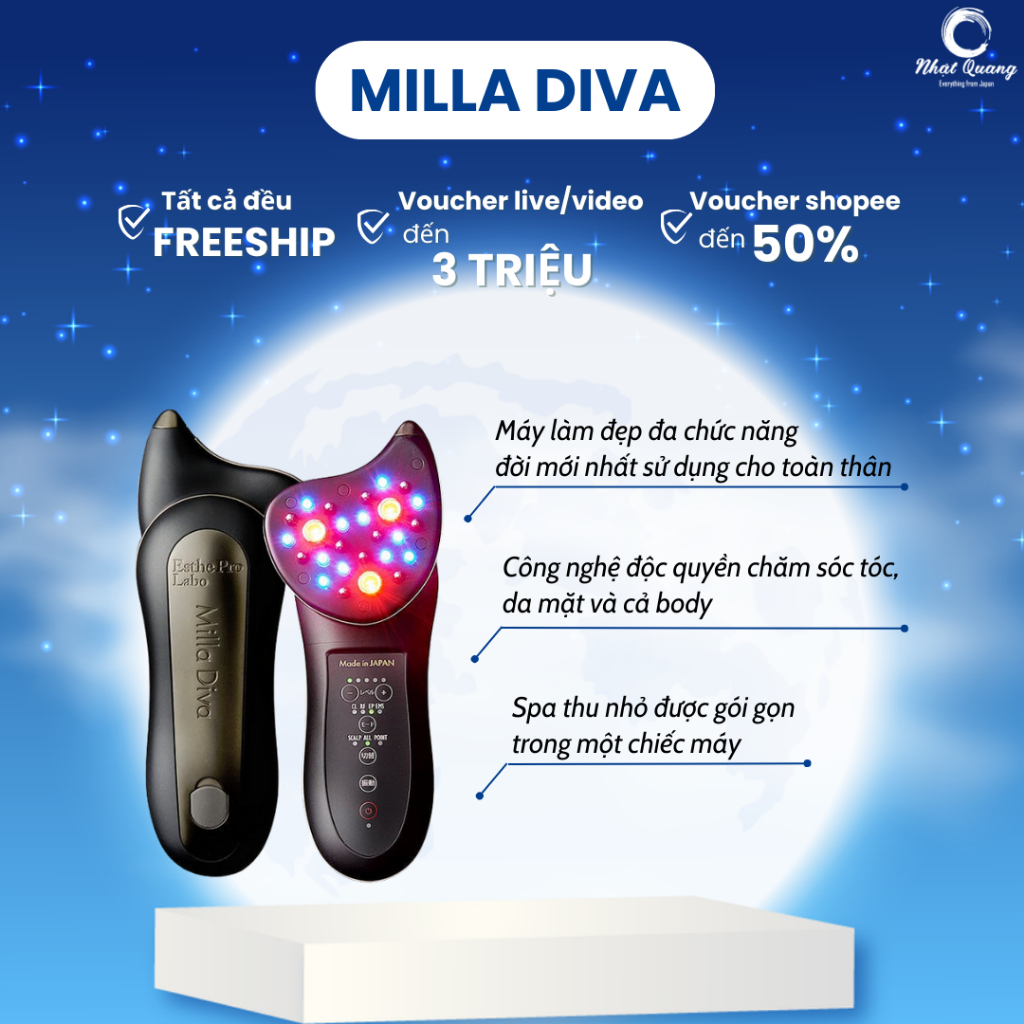 Máy làm đẹp toàn diện Milla Diva Nhật Bản | Shopee Việt Nam