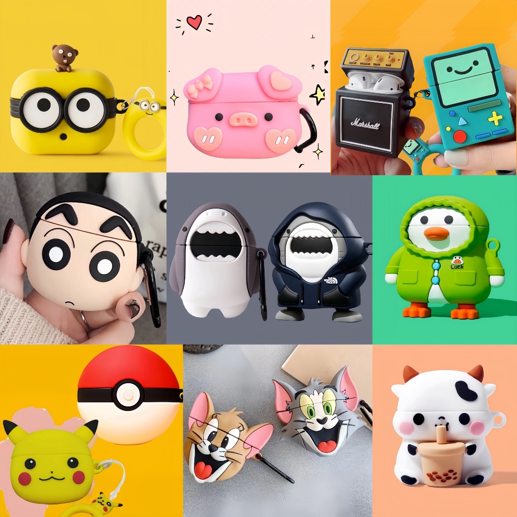 Vỏ bao Airpods 1/2/3/Pro/Pro2 Airpod chất liệu cao su mềm chống va đập ...