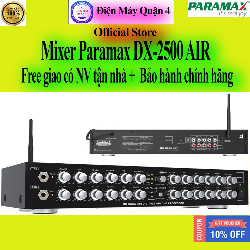DX2500 AIR -- Mixer Karaoke Số PARAMAX DX-2500 AIR, Chính hãng, giao ngay | Shopee Việt Nam