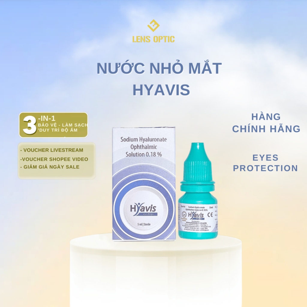 Nước Mắt Nhân Tạo HYAVIS 5ml - Nước nhỏ mắt, cấp ẩm dành cho kính áp ...