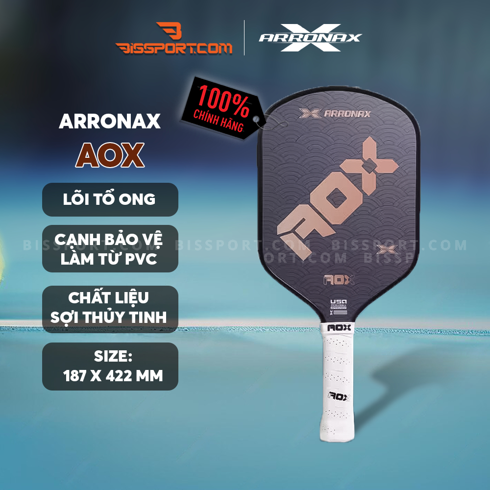 Vợt Pickleball Chính Hãng Arronax AOX - Màu Đen - Thiết Kể Trẻ Trung ...