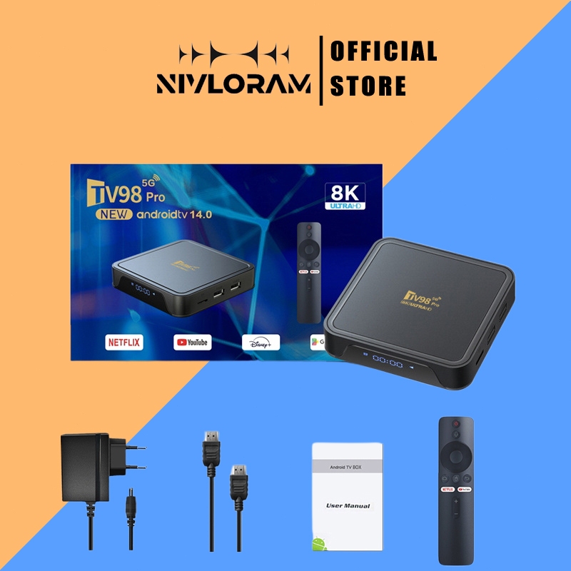 Android TV Box TV98pro 16+256GB,Android 14.0 8K WIFI băng tần kép, kết ...