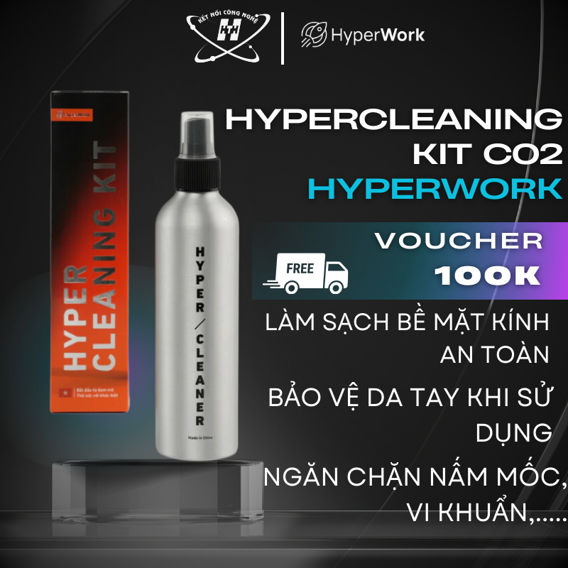 Chai vệ sinh màn hình Hyper Cleaning Kit C02 -Vệ sinh màn hình điện thoại, tablet, laptop-Chính ...
