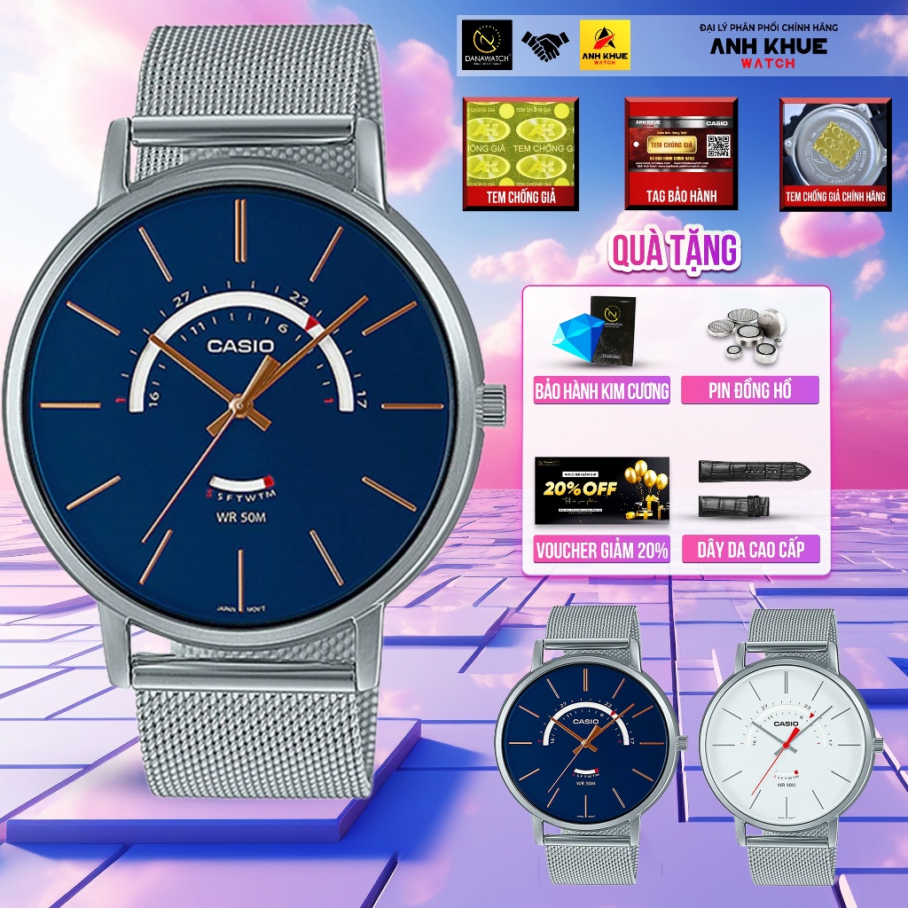 Đồng hồ Nam Casio MTP-B105M-2AVDF –Tặng dây da, voucher giảm giá 20% ...