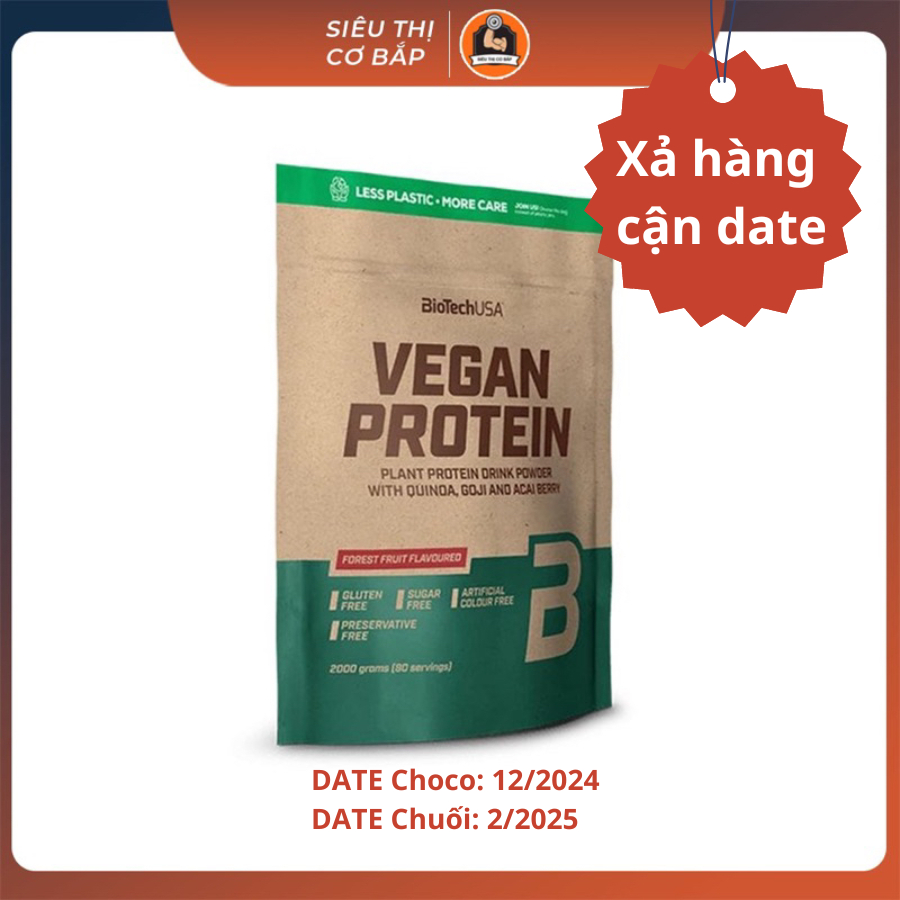 [Xả hàng cận date]Whey Protein thuần chay Vegan Protein (Gói 2kg ...