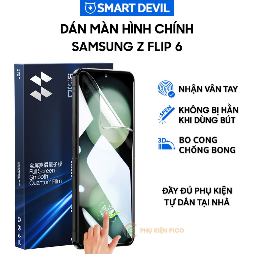 Dán màn hình Samsung Z Flip 6 PPF Smart Devil full màn hình chính dẻo trong suốt | Shopee Việt Nam