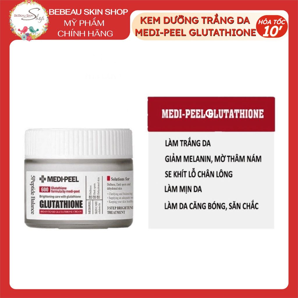 Kem Dưỡng Trắng MEDI-PEEL GLUTATHIONE 600 White Cream MediPeel | Shopee ...