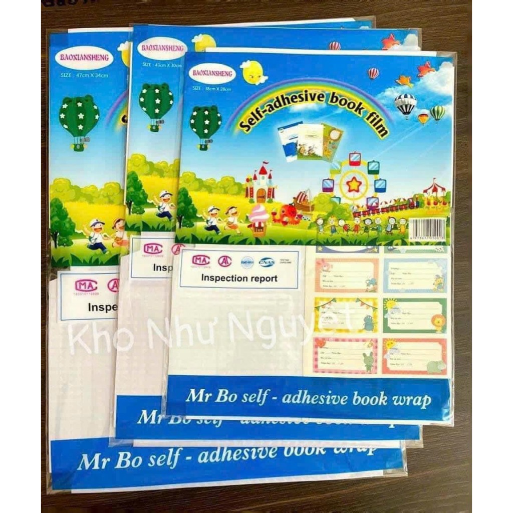 Bọc Đề Can Kèm Nhãn Vở - 1 Tệp 10 Bọc- Bọc Sách Giáo Khoa Kích Thước ...