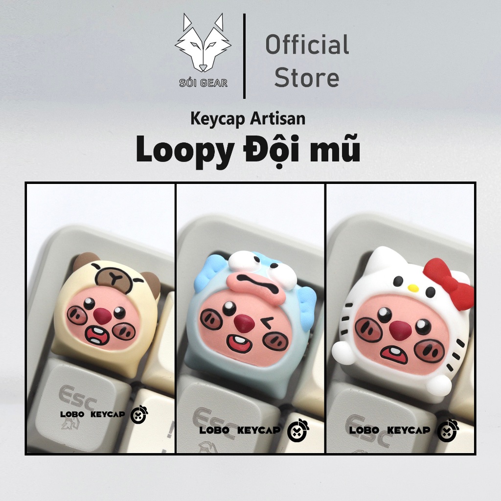 [HỎA TỐC HN - HCM] Keycap Artisan Loopy Đội Mũ | Keycap Custom Bàn Phím ...