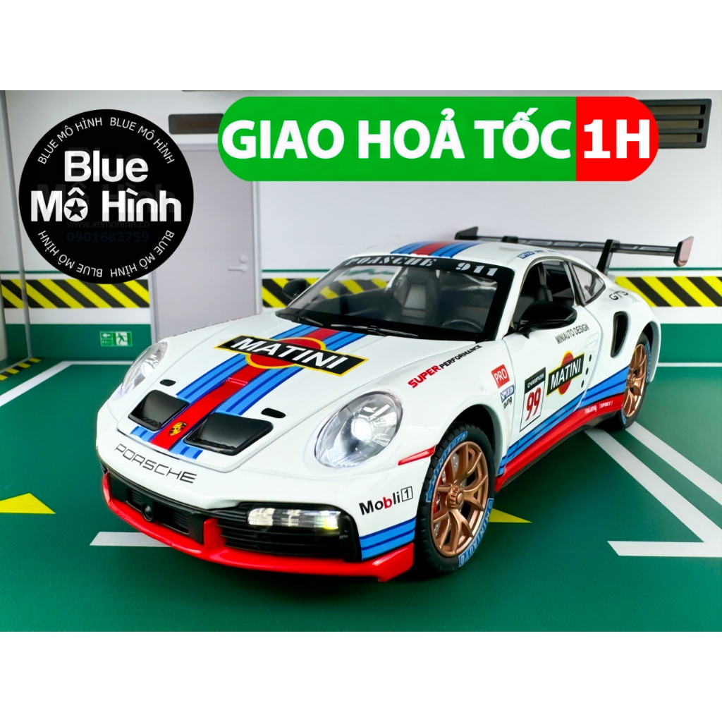 Xe mô hình Porsche 911 GT3 RSR 1:24 Đỏ xanh | Shopee Việt Nam