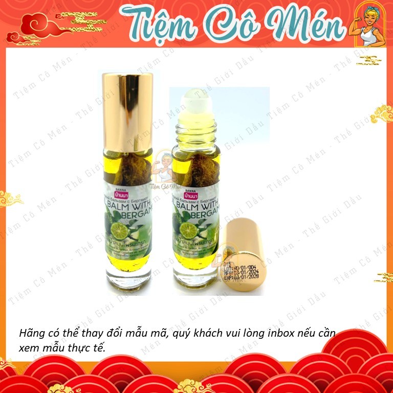 Dầu Lăn Hương Chanh Kaffir Banna Oil Balm With Bergamot 10ml | Shopee ...