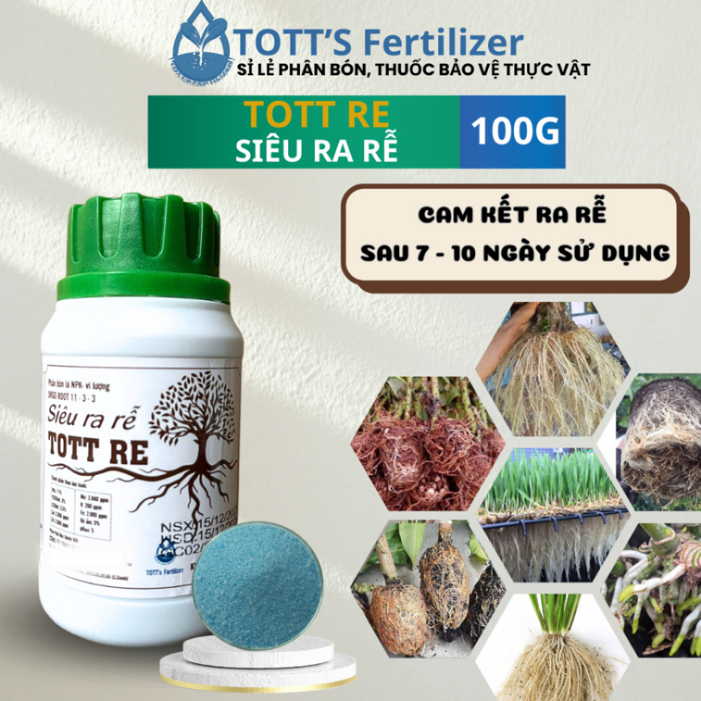 TOTT RE ra rễ cực mạnh hủ 100g TOTT's fertilizer | Shopee Việt Nam