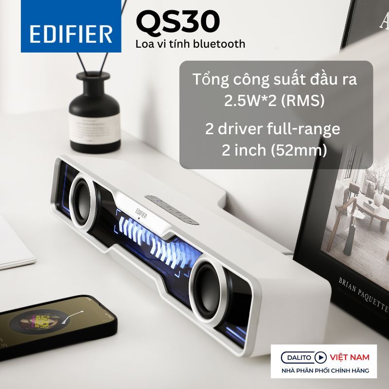 Loa Edifier QS30 Loa bluetooth v5.4, SoundBar đèn LED RGB, âm Bass bùng nổ - Bảo Hành 12 Tháng ...