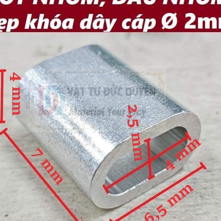 Cốt nhôm đầu nhôm khóa dây cáp [ Phi 2mm ] | Shopee Việt Nam