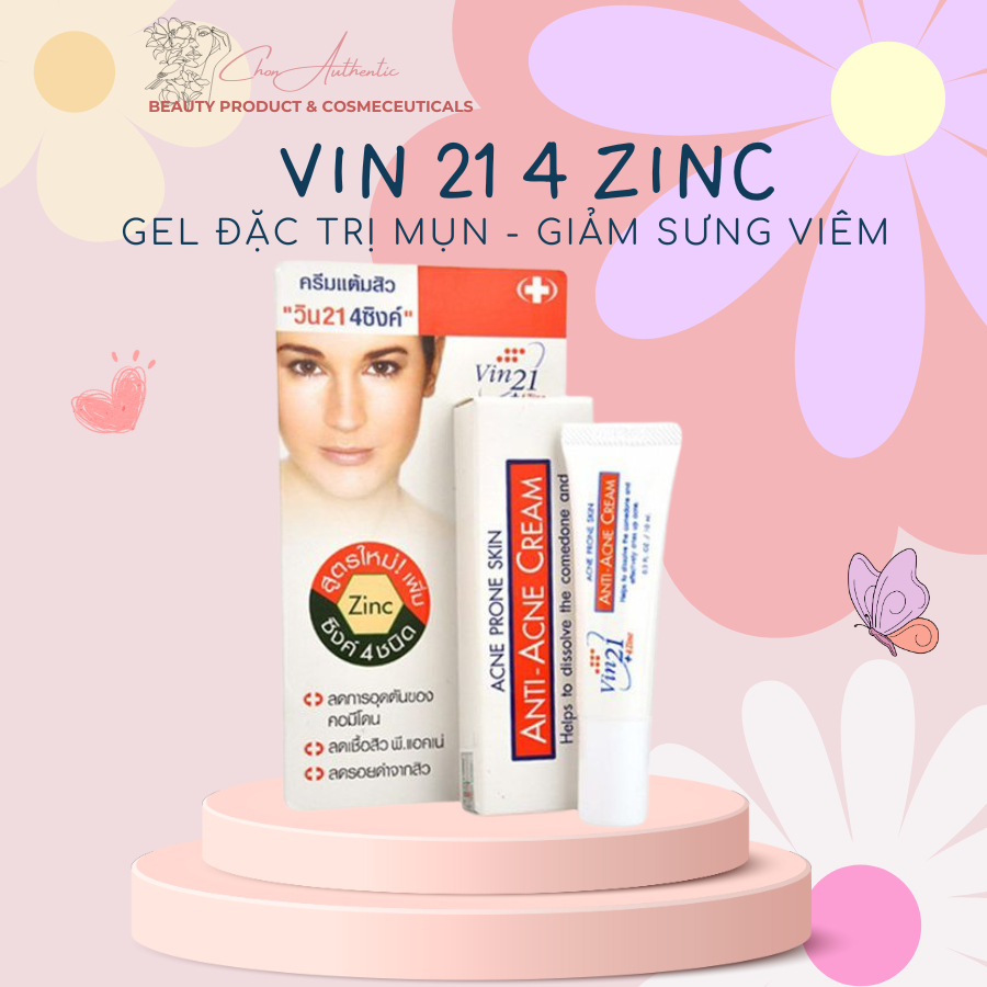 [CHÍNH HÃNG-GIẢM MỤN] Kem giảm mụn giảm thâm VIN 21 ANTI-ACNE CREAM ...