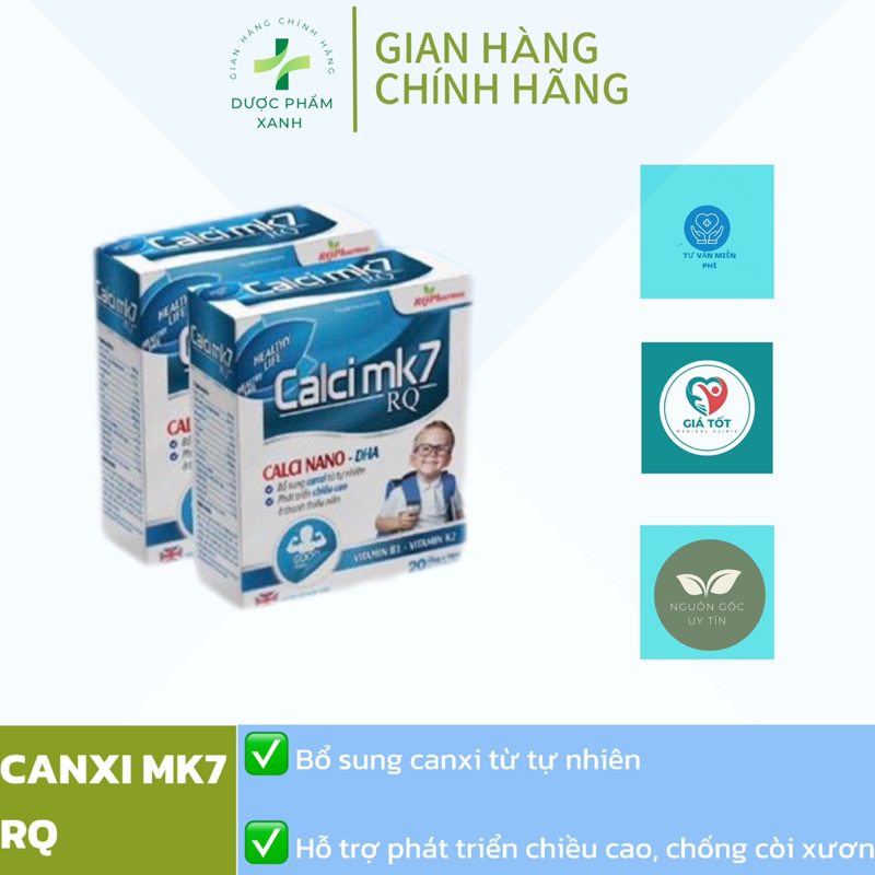 Siro canx mk7 bổ sung canxi, phát triển chiều cao, hộp 20 ống | Shopee Việt Nam
