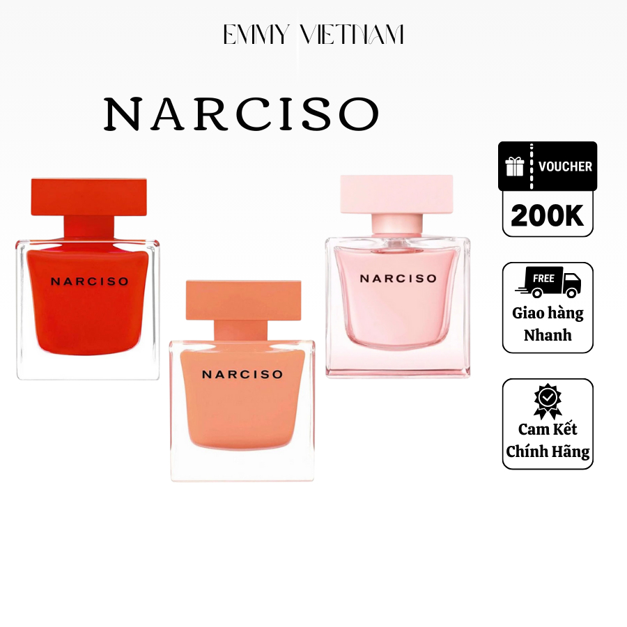 [ Authentic ] Nước Hoa Nữ Narciso Ambree Cam Lùn, Narciso Poudree Hồng ...