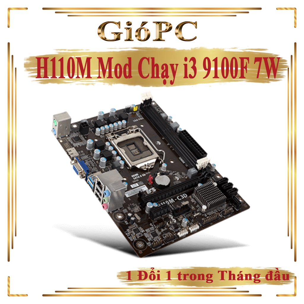 Main H110 Hãng gigabyte, MSI, ASUS, Intel, ECS, LG....like new đã mod bios chạy CPU i3 9100F mã ...