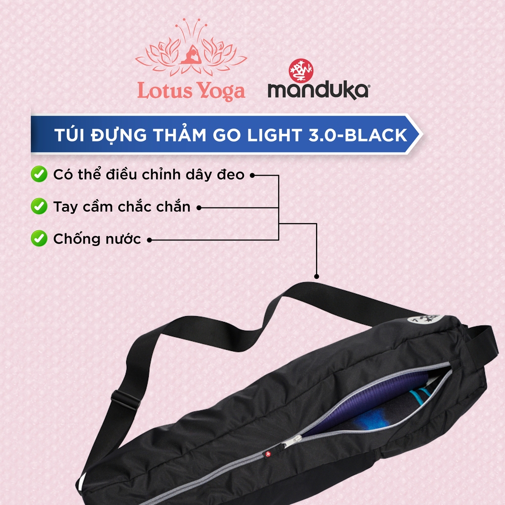 Túi đựng thảm Manduka GO LIGHT 3.0 - BLACK (ĐEN) | Shopee Việt Nam