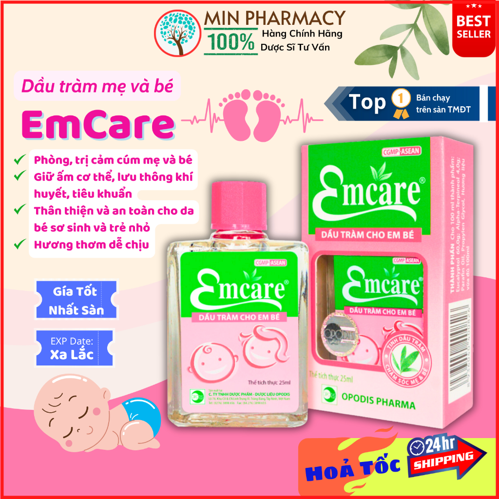 Dầu Tràm Cho Em Bé EMCARE 25ml - Minpharmacy | Shopee Việt Nam