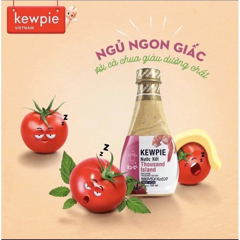 Nước xốt chấm Kewpie vị sốt mè rang yuzu wasabi ớt phô mai thousand ...