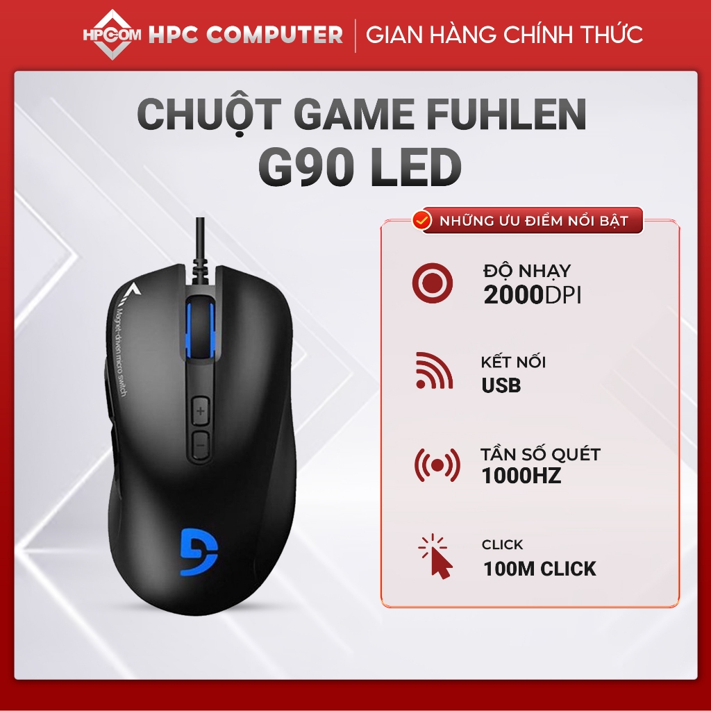 Chuột Gaming Fuhlen G90 Pro X Black - Chính hãng | Shopee Việt Nam