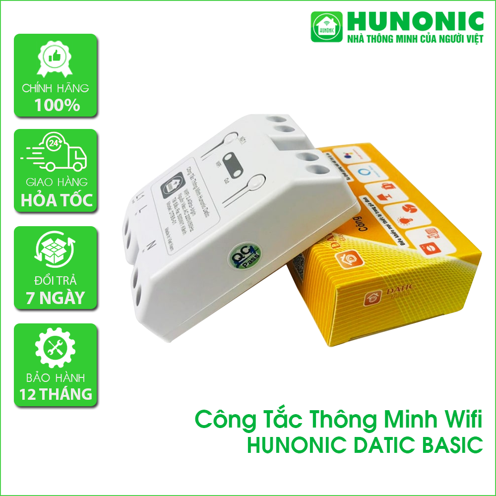 Công Tắc Wifi Hunonic Datic Basic 500W - Công Tắc Điều Khiển Từ Xa Qua ...