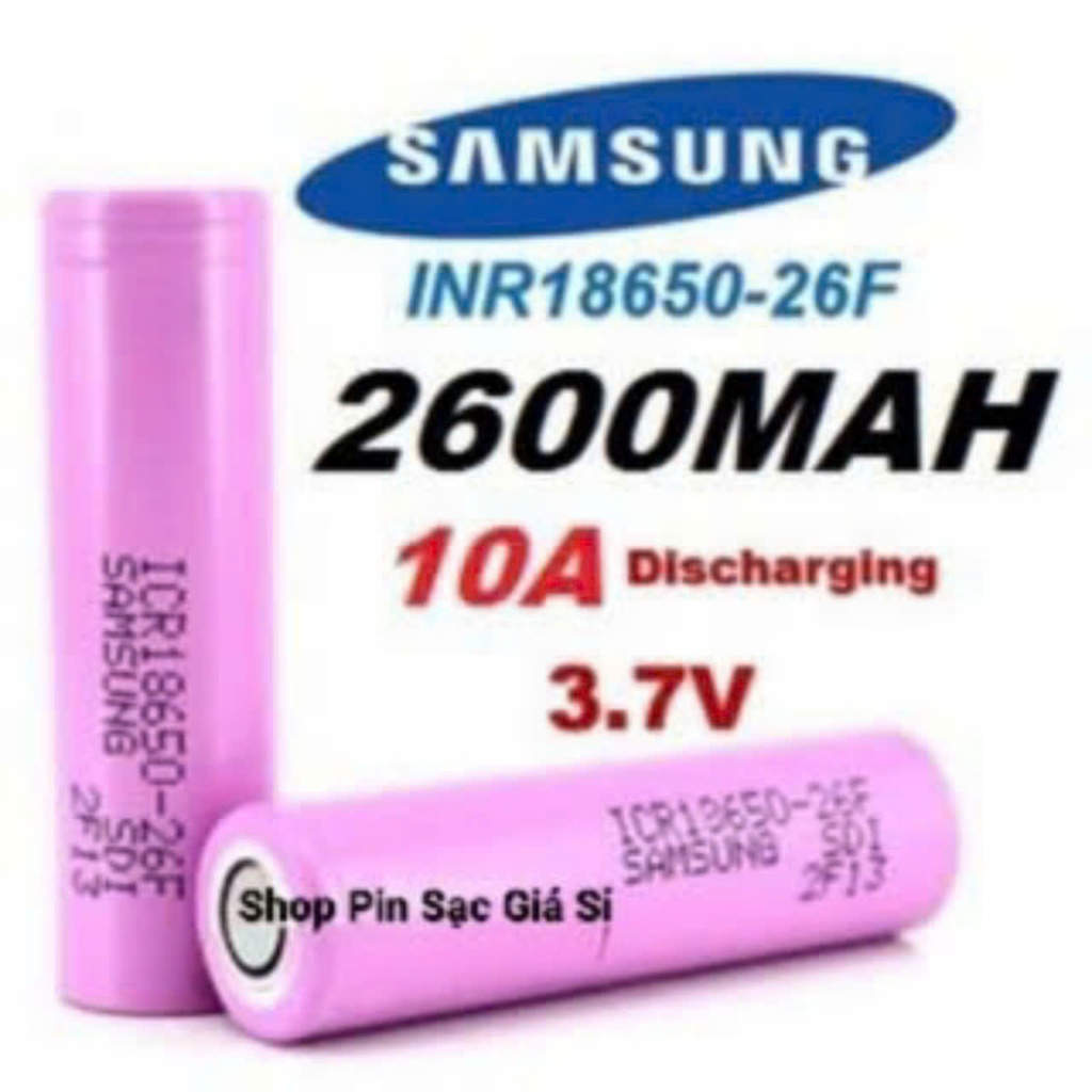 Pin 18650 Samsung 2600mah 26F Chính Hãng | Shopee Việt Nam