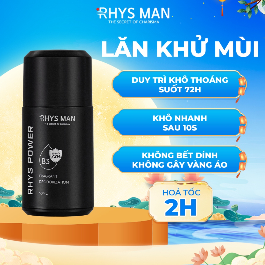 Lăn khử mùi RHYS MAN khử mùi kiểm soát mồ hôi Rhys Power 50ml | Shopee ...